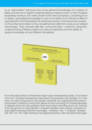 T shaped Leadership - Mr. David Steel | PDF