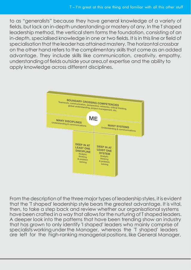 T shaped Leadership - Mr. David Steel | PDF