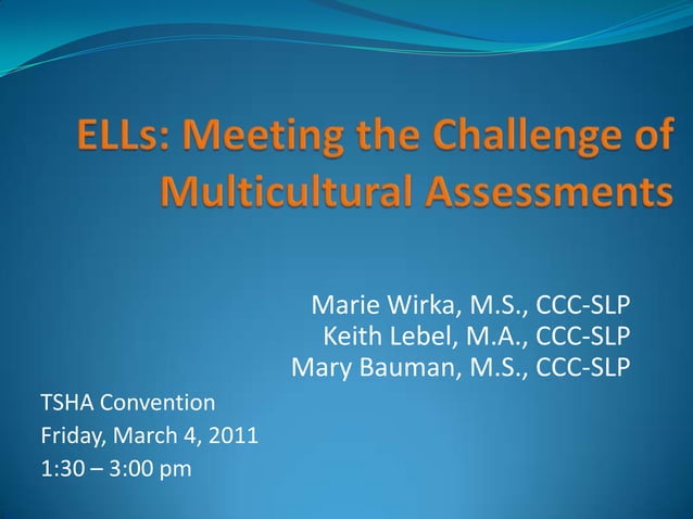 Assessment of English Language Learners: A Bilingual Approach | PDF
