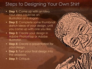 Tshirt Design - High school lesson PPT for Beginners | PPT