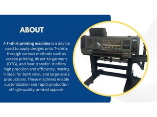 Tshirt Printing Machine - Teco Digital Technology | PPT