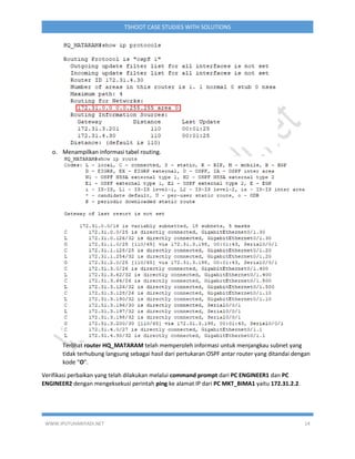 Pembahasan Solusi Troubleshooting & Maintaining Computer Network (TSHOOT) Case Studies | PDF