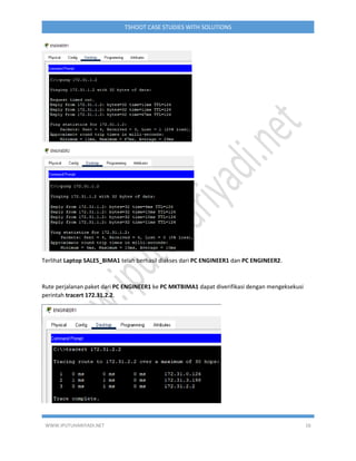 Pembahasan Solusi Troubleshooting & Maintaining Computer Network (TSHOOT) Case Studies | PDF