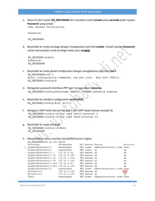 Pembahasan Solusi Troubleshooting & Maintaining Computer Network (TSHOOT) Case Studies | PDF
