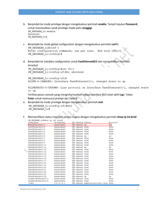 Pembahasan Solusi Troubleshooting & Maintaining Computer Network (TSHOOT) Case Studies | PDF