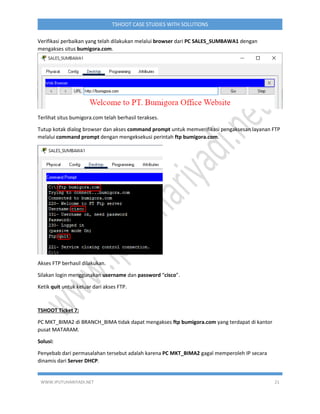 Pembahasan Solusi Troubleshooting & Maintaining Computer Network (TSHOOT) Case Studies | PDF