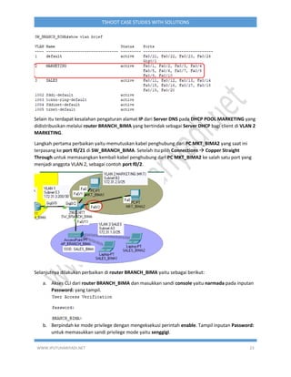 Pembahasan Solusi Troubleshooting & Maintaining Computer Network (TSHOOT) Case Studies | PDF