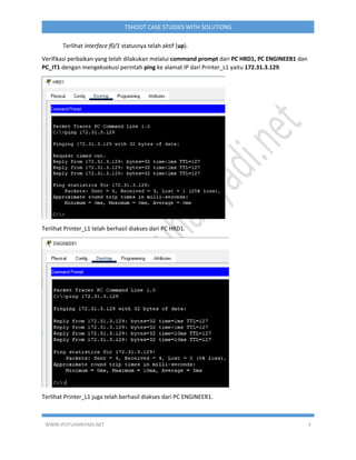 Pembahasan Solusi Troubleshooting & Maintaining Computer Network (TSHOOT) Case Studies | PDF