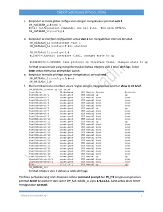 Pembahasan Solusi Troubleshooting & Maintaining Computer Network (TSHOOT) Case Studies | PDF