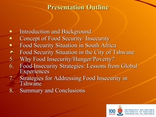 Tshwane Food Security Presentation(1) | PPT