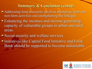 Tshwane Food Security Presentation(1) | PPT