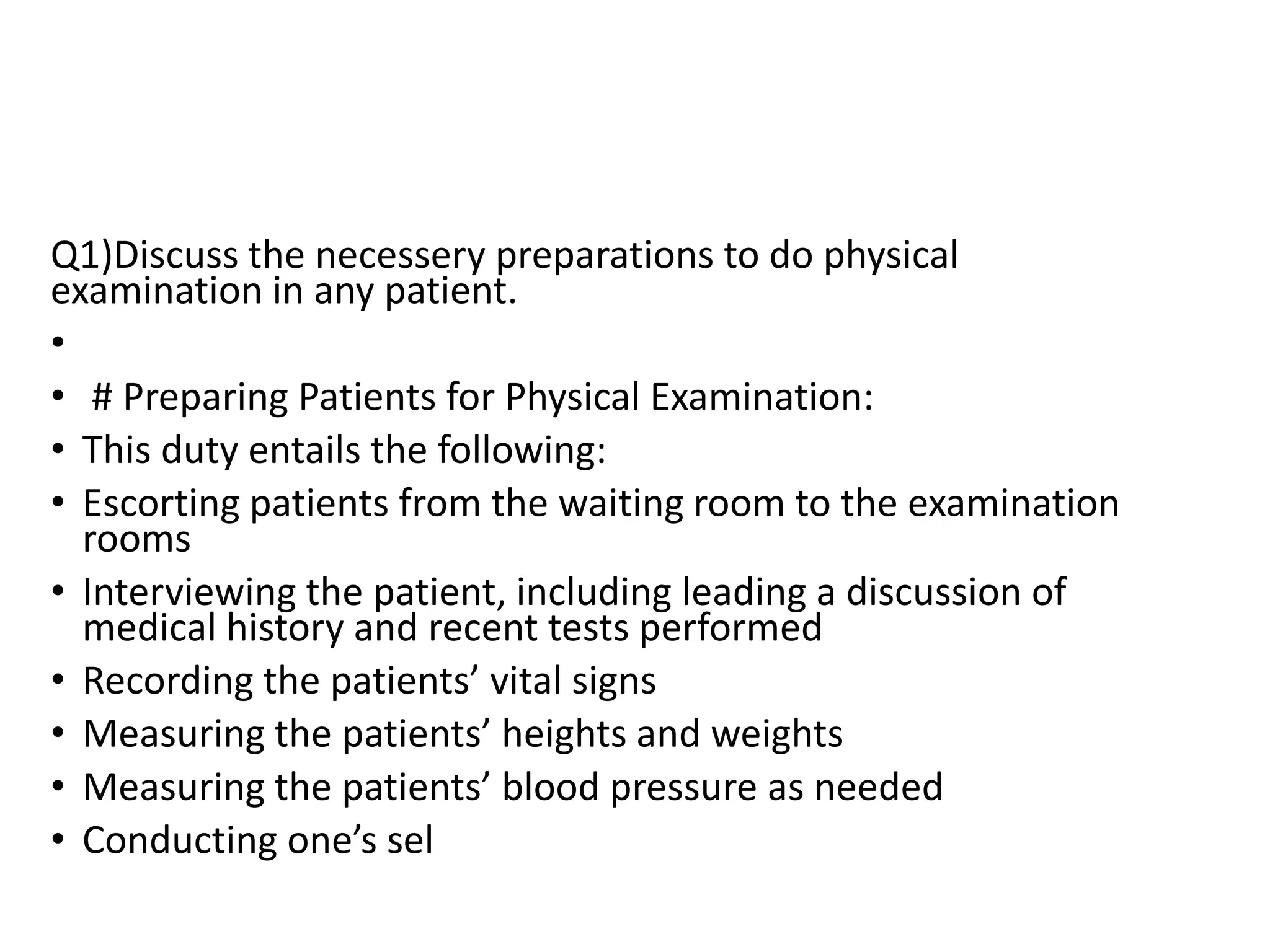 Physical Examination Presentation prepared by AAMBC Student | PPT
