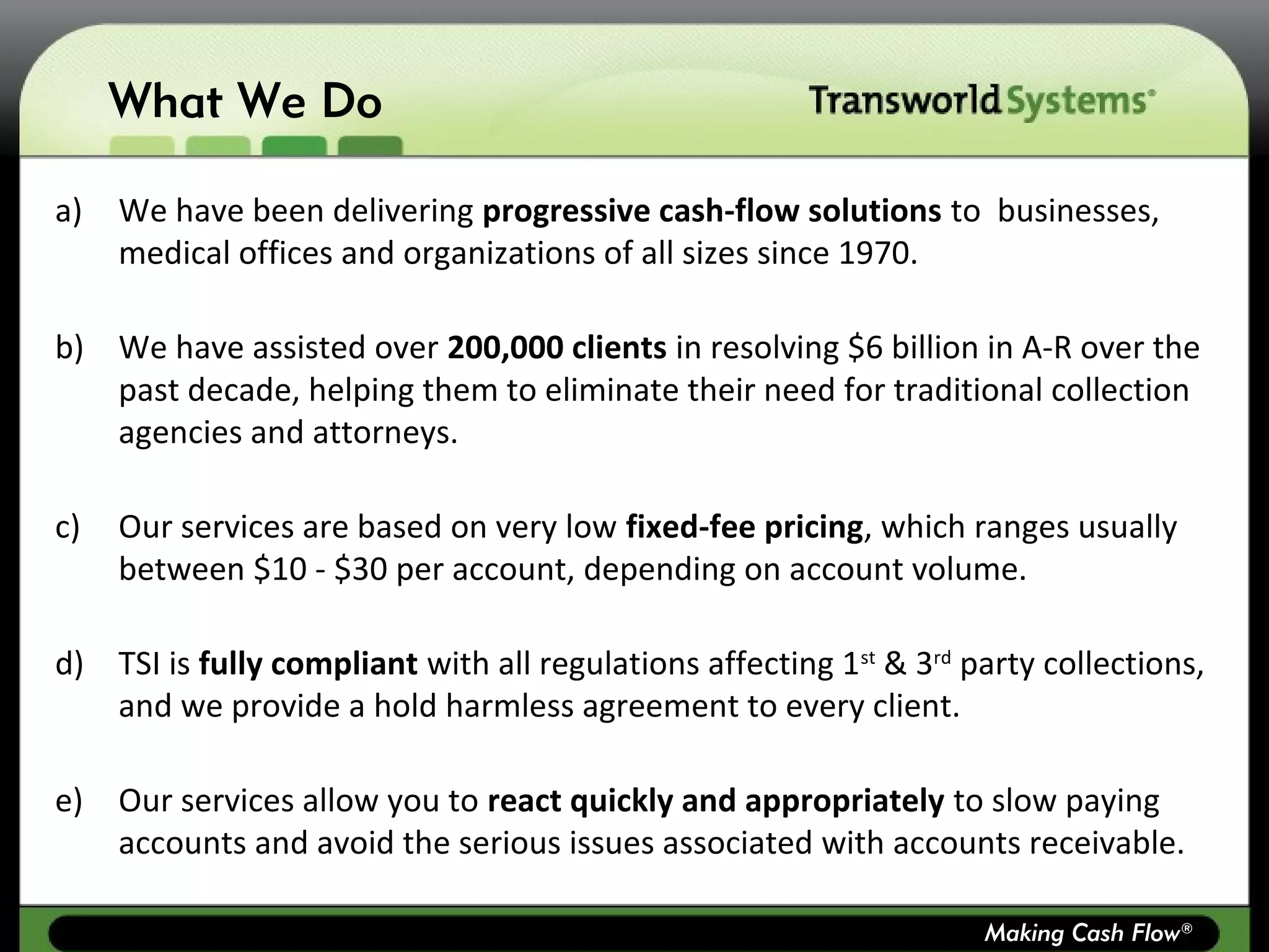 Updated Transworld Systems Overview | PPT