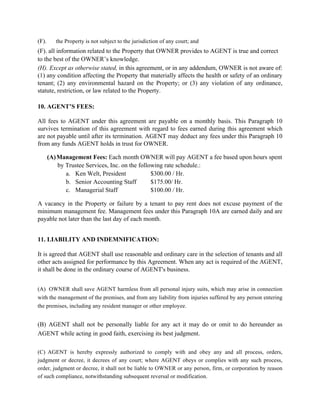 TSI Residential Propertyl Management Agreement | PDF