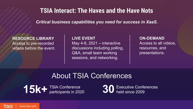2021 TSIA Interact | Attendee Guide | PPT | Free Download