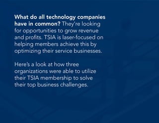 ROI Case Studies: Experience the TSIA Impact | PDF