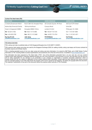 Tsi coking coal information | PDF