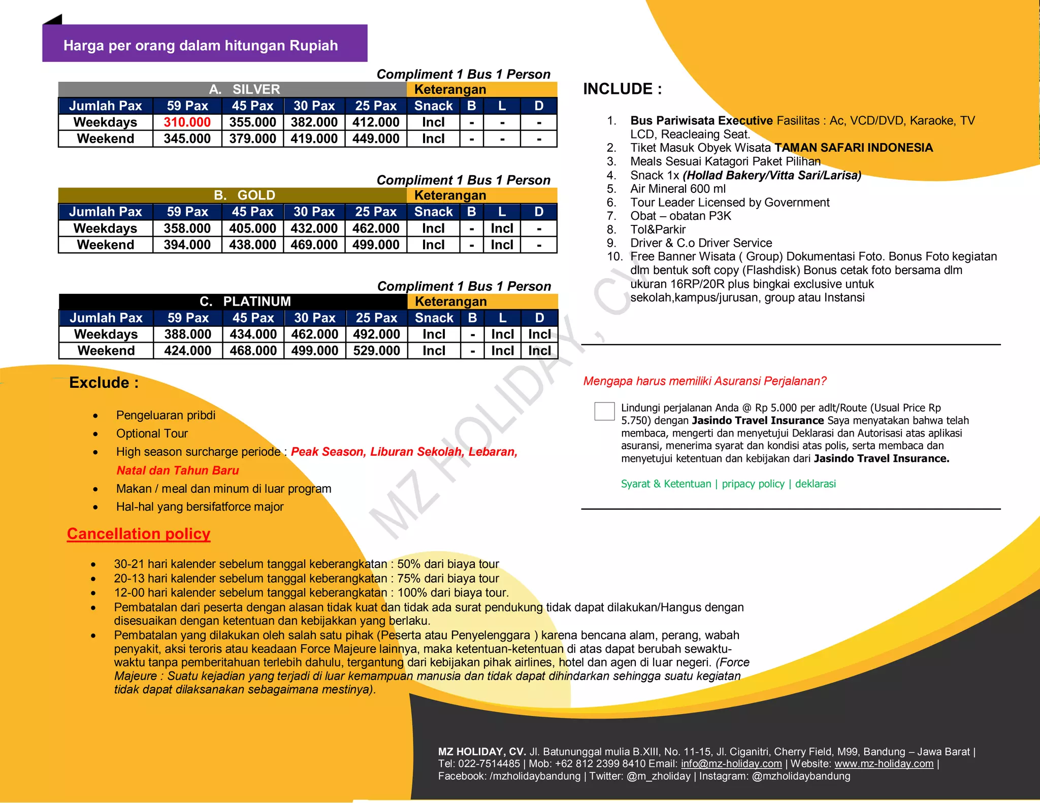 Taman Safari Indonesia | PDF