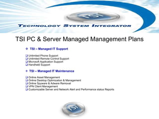 TSI Managed Network Services and IT Support | PPT
