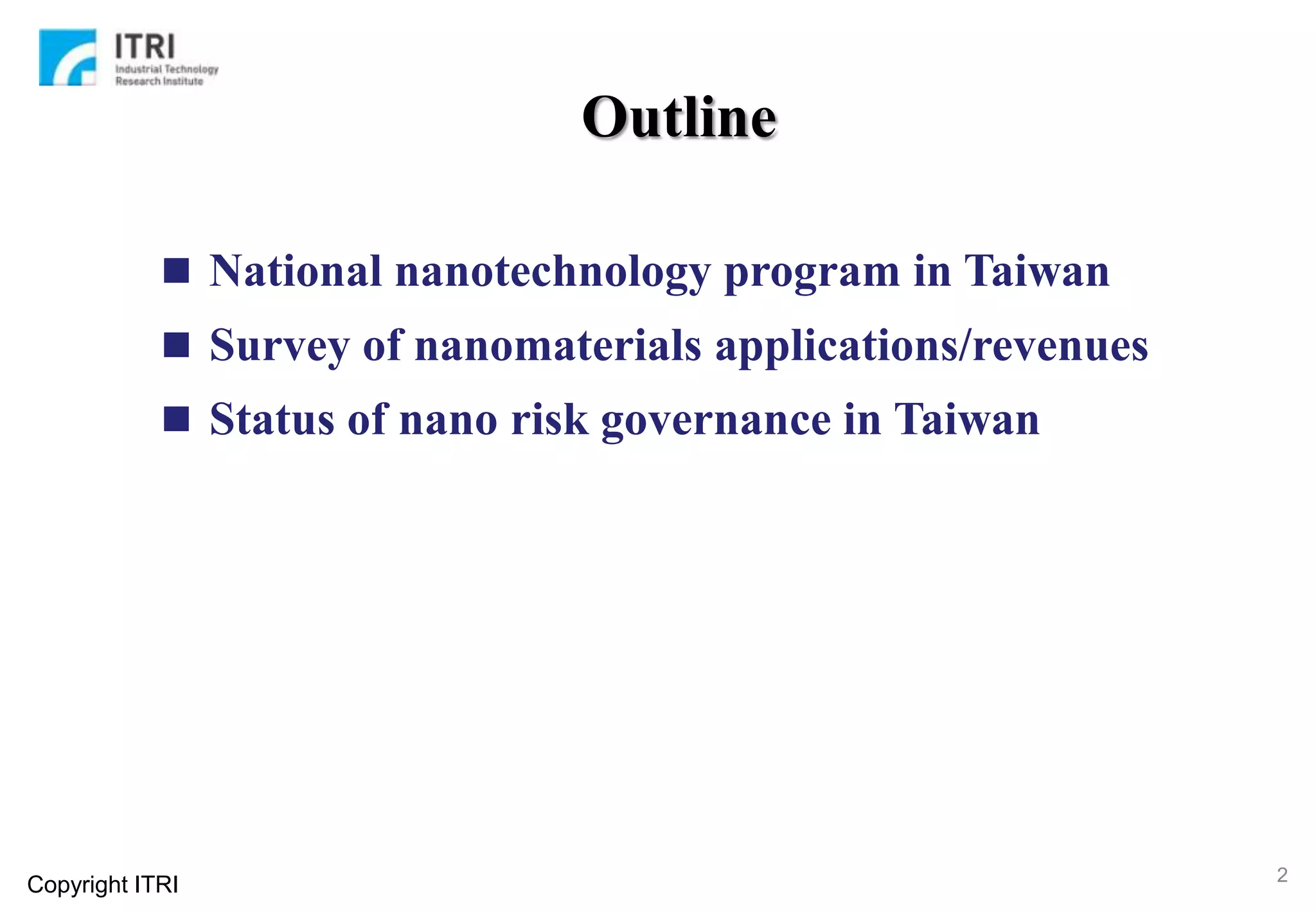 Tsing Tang Song_Taiwan’s position on nano risk governance | PPTX