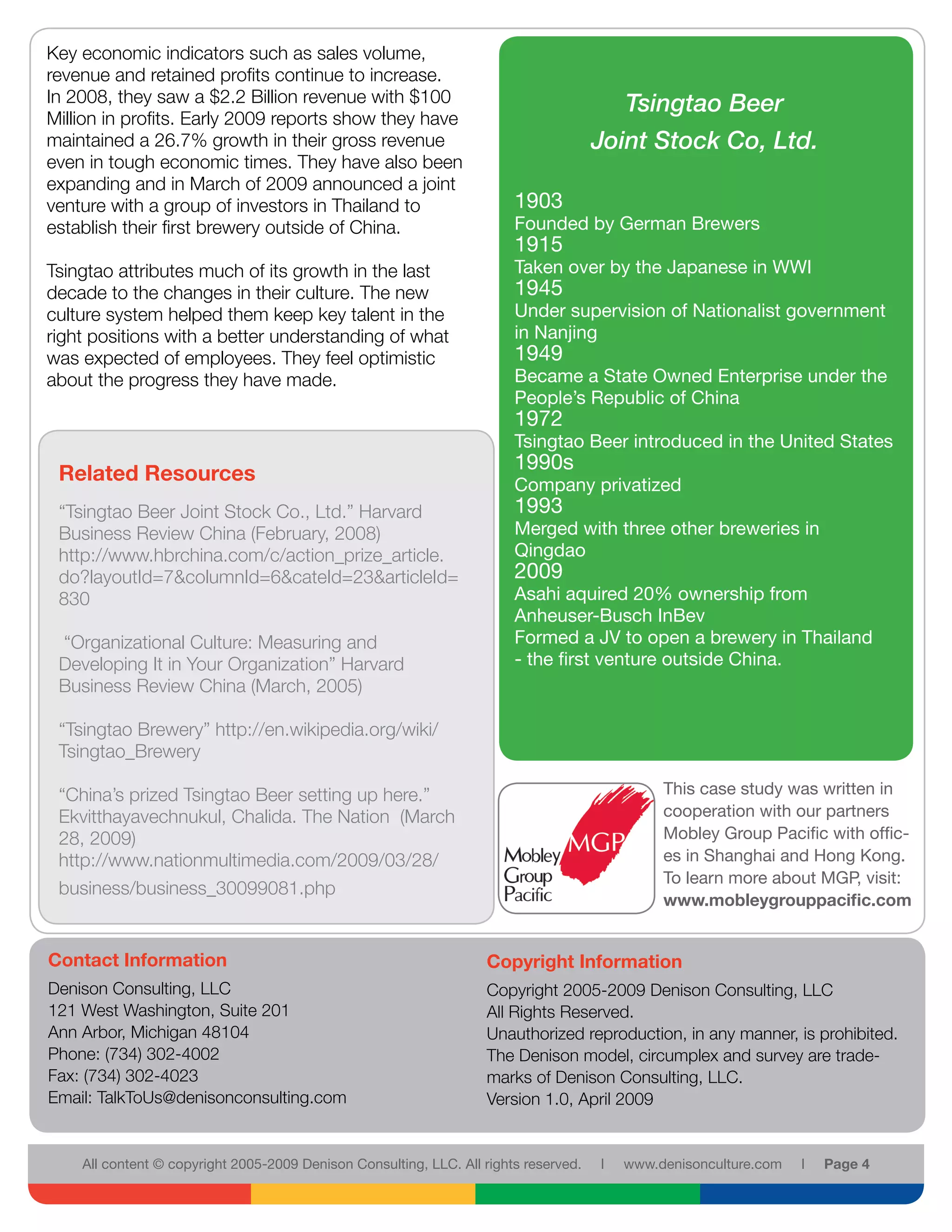 Tsingtao: Culture Transformation in China’s Oldest Beer Company | PDF