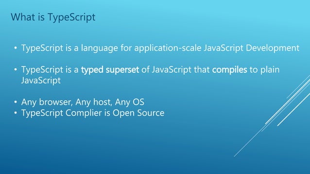 Typescript Jump Start Ppt
