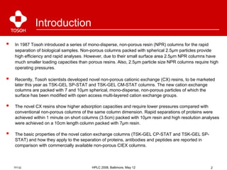 TSK-GEL Cation Exchange STAT Columns_TP132 | PPT