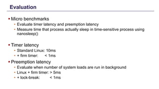Supporting Time-Sensitive Applications on a Commodity OS | PPT
