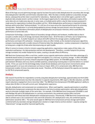 RTC Analyst Paper: ESG - IBM Real-time Compression Optimizes Primary Storage (2008) | PDF