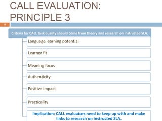 Tsl641 principles for call evaluation v 2 | PPTX