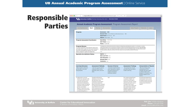 Assessment: UB Online Annual Academic Program Assessment | PDF