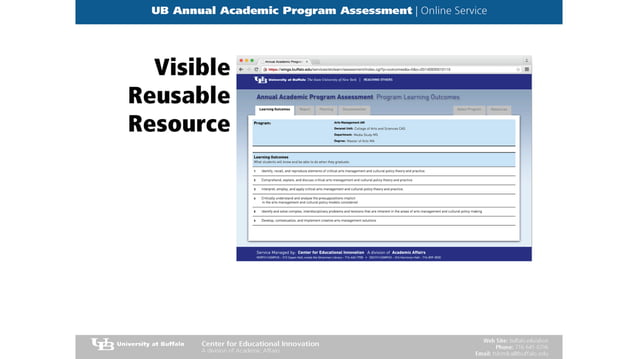 Assessment: UB Online Annual Academic Program Assessment | PDF