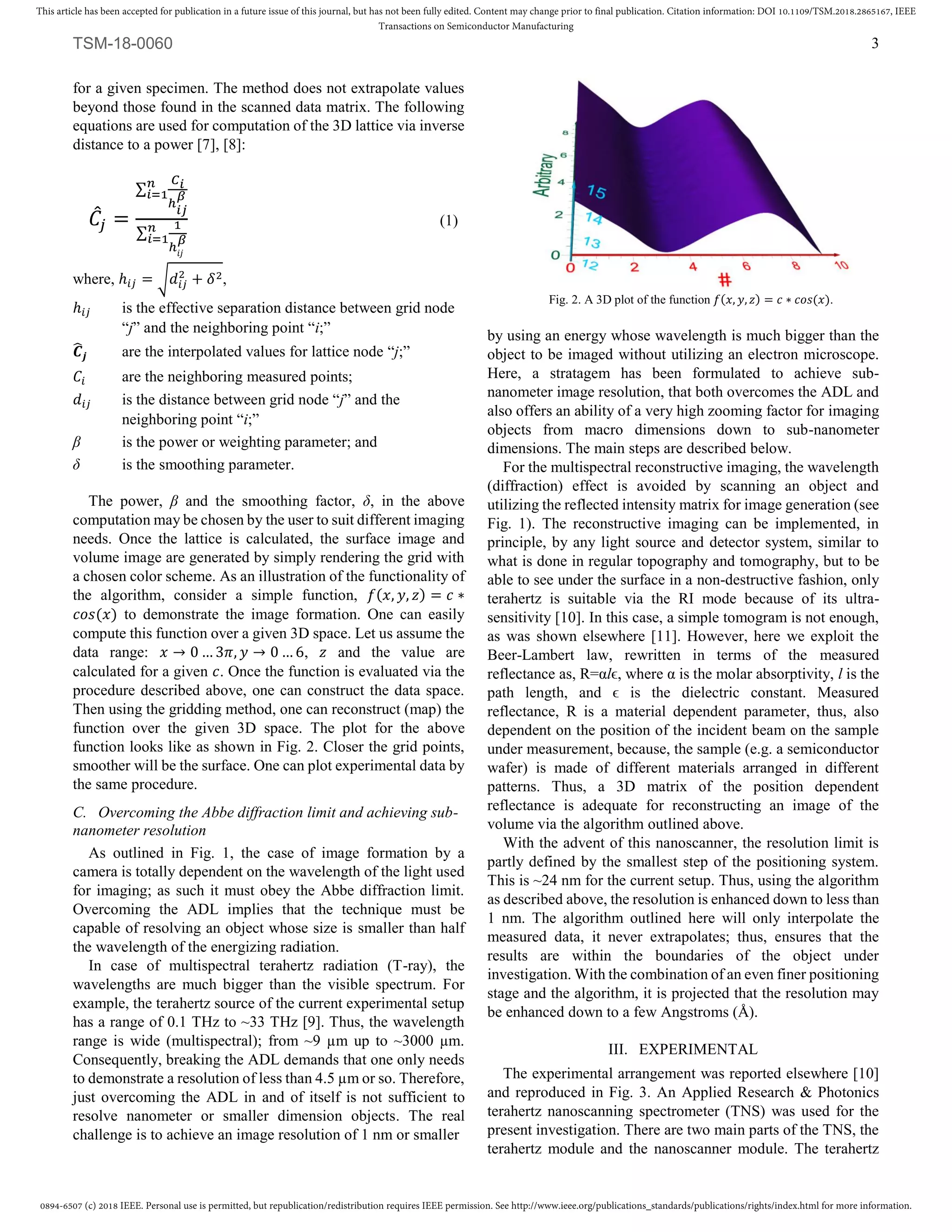 Nanoscale metrology of line patterns on semiconductor by continuous wave terahertz multispectral ...