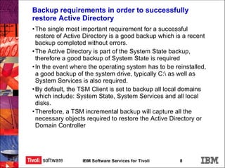 Tsm ad restore | PPT