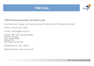TSM Antennas - Company Profile | PDF