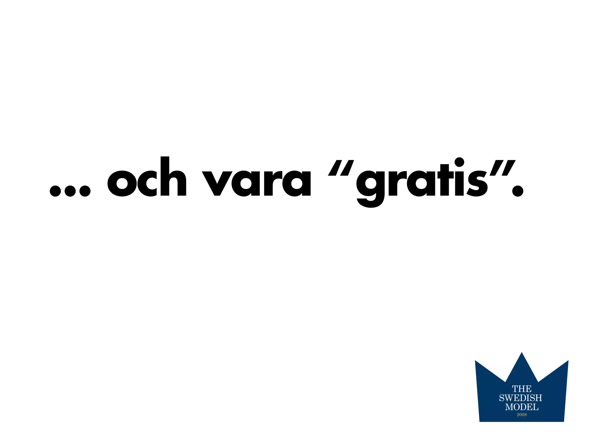 The Swedish Model - Malmö university | PDF