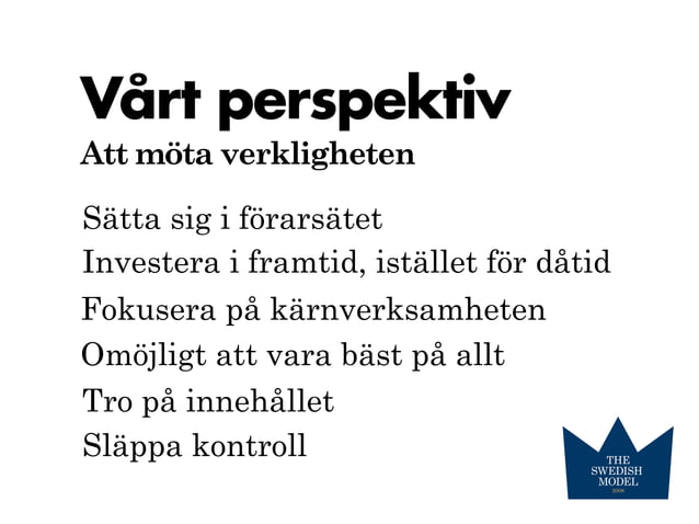The Swedish Model - Malmö university | PDF