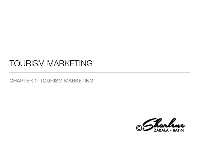 Tourism Marketing Chapter 1 | PDF
