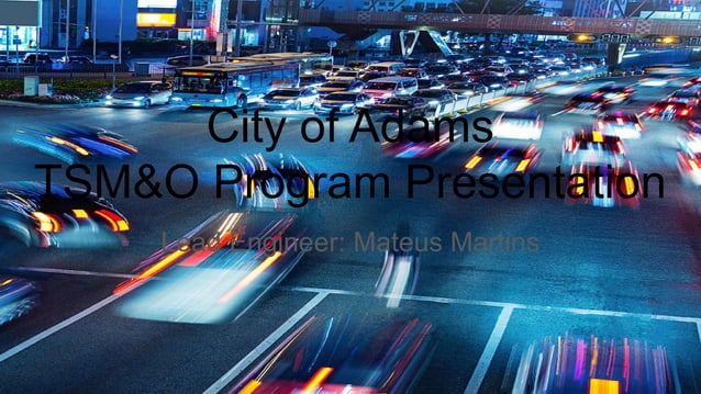 Traffic Signal Management and Operations Presentation | PPTX