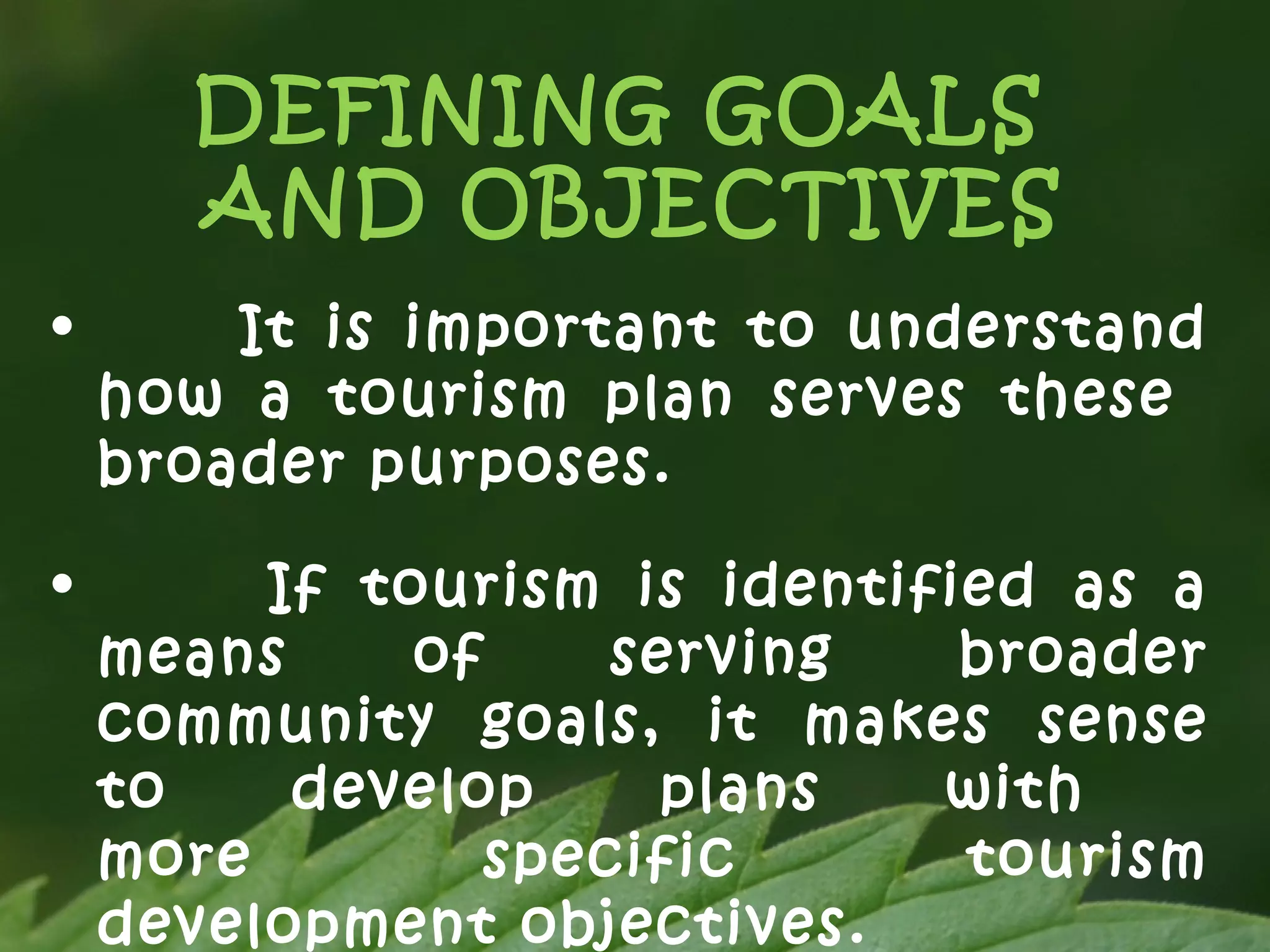 TOURISM PLANNING AND DEVELOPMENT | PPT