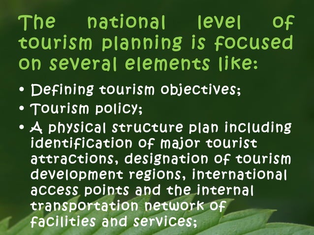 TOURISM PLANNING AND DEVELOPMENT | PPT | Travel Preparation and Advice ...