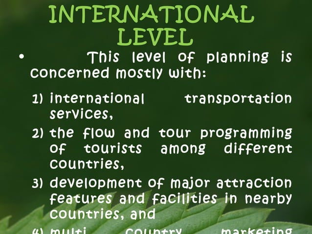 TOURISM PLANNING AND DEVELOPMENT | PPT | Travel Preparation and Advice ...