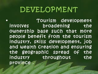 TOURISM PLANNING AND DEVELOPMENT | PPT