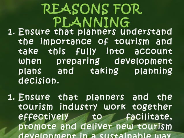 TOURISM PLANNING AND DEVELOPMENT | PPT | Travel Preparation and Advice ...