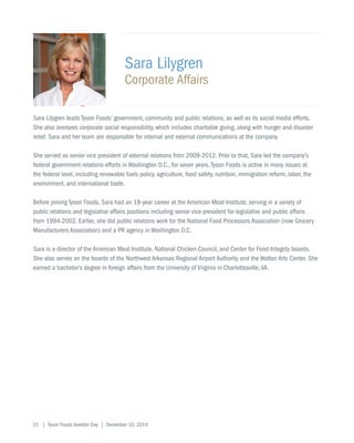 Tyson Foods Investor Day | PDF