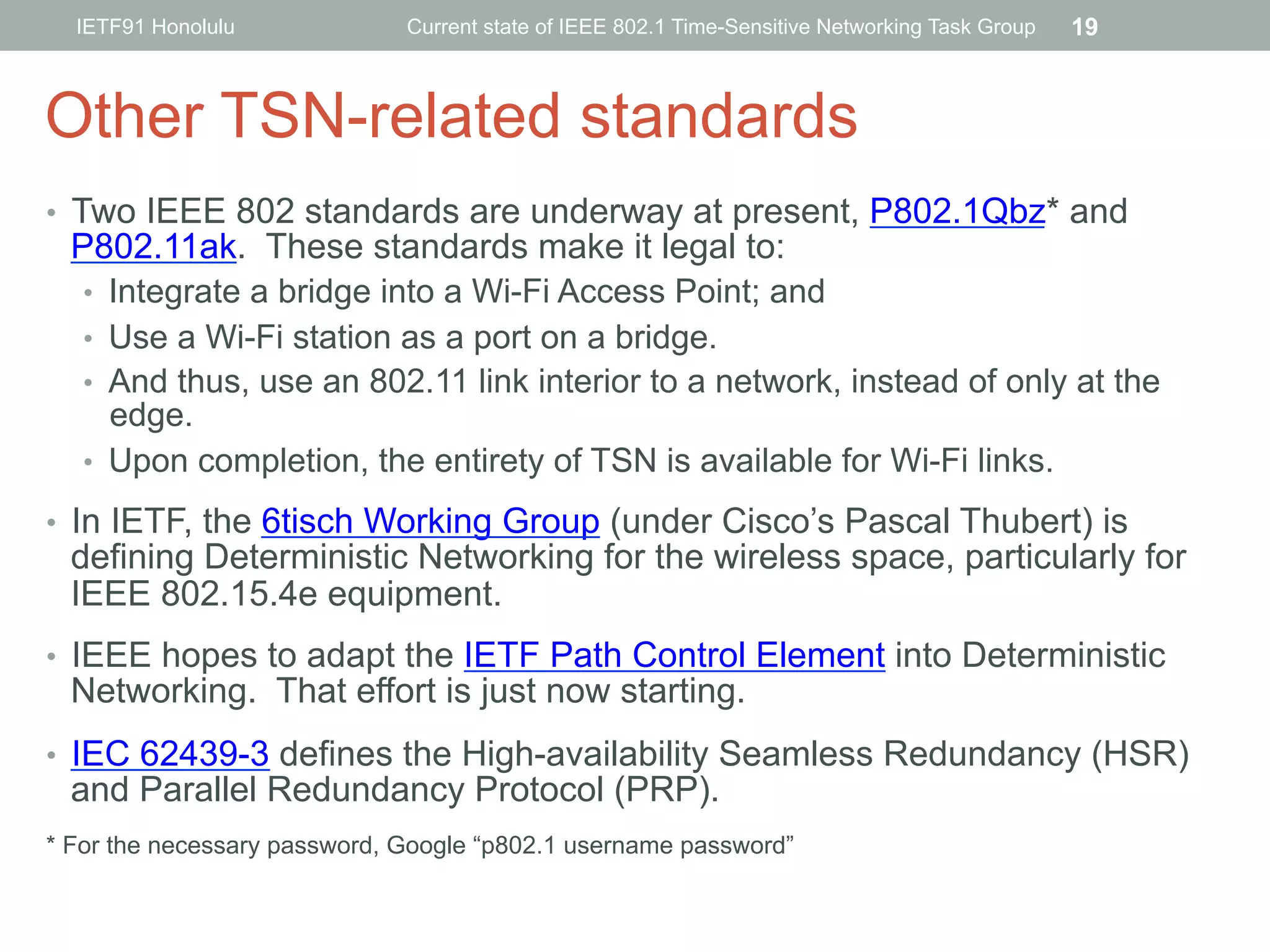 Current state of IEEE 802.1 Time-Sensitive Networking Task Group Norman Finn, Cisco Systems | PDF