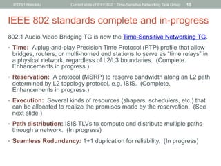 Current state of IEEE 802.1 Time-Sensitive Networking Task Group Norman Finn, Cisco Systems | PPT