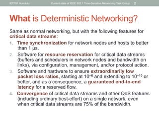 Current state of IEEE 802.1 Time-Sensitive Networking Task Group Norman Finn, Cisco Systems | PPT