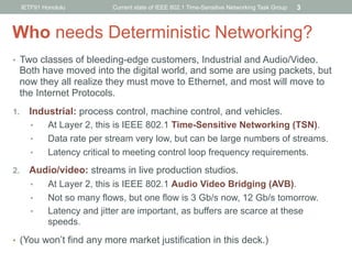 Current state of IEEE 802.1 Time-Sensitive Networking Task Group Norman Finn, Cisco Systems | PPT