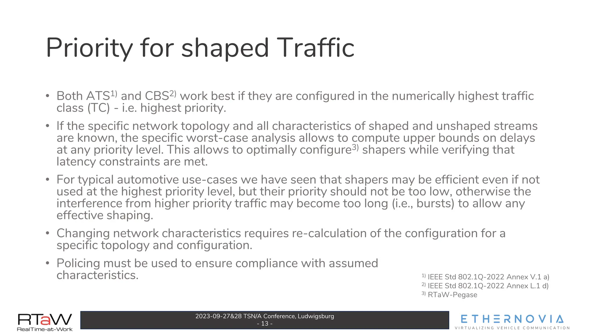 What are the relevant differences between Asynchronous (ATS) and Credit Based (CBS) Shaper ...